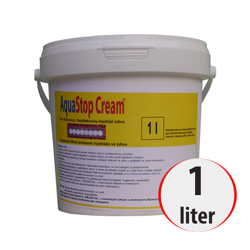 AquaStop Cream ® balenie plast. vedro 1 liter | Krémová Injektáž muriva ...